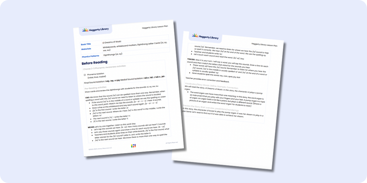 Heggerty Library Lesson Plans for Grades K-2 Series 1